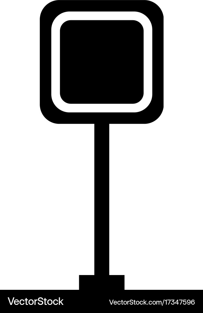 Square signal traffic caution way street Vector Image