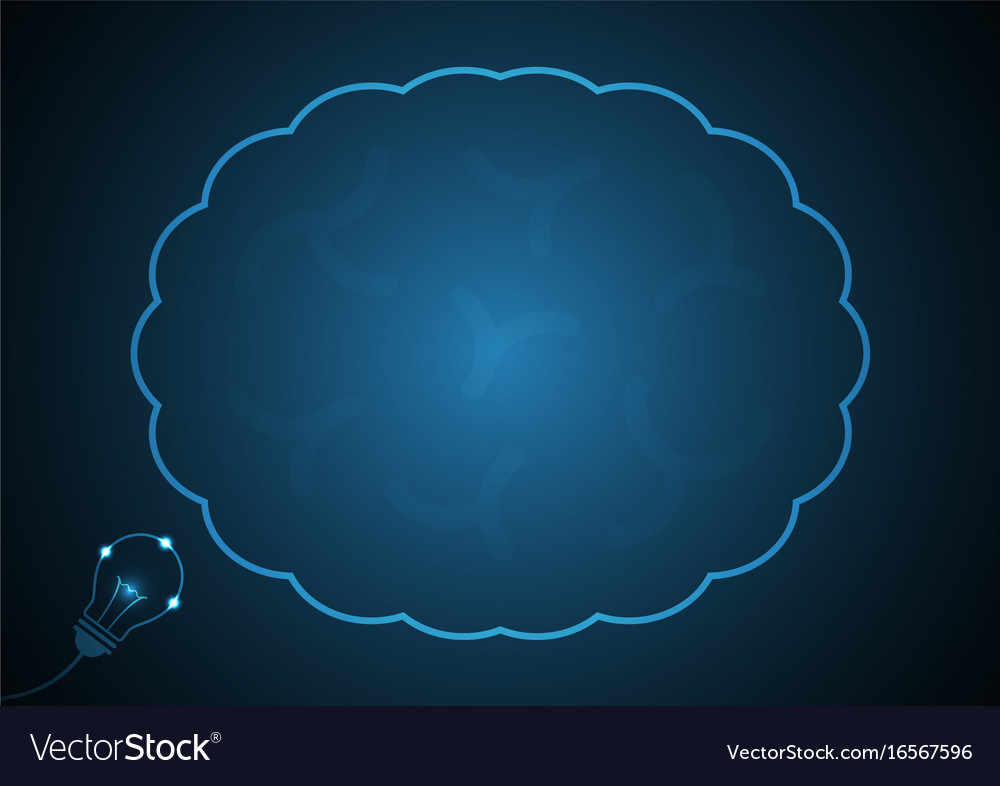 Technology future light bulb brain bubble Vector Image