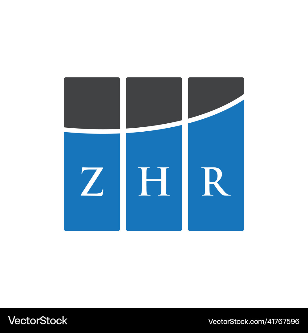 Zhr letter logo design on white background Vector Image