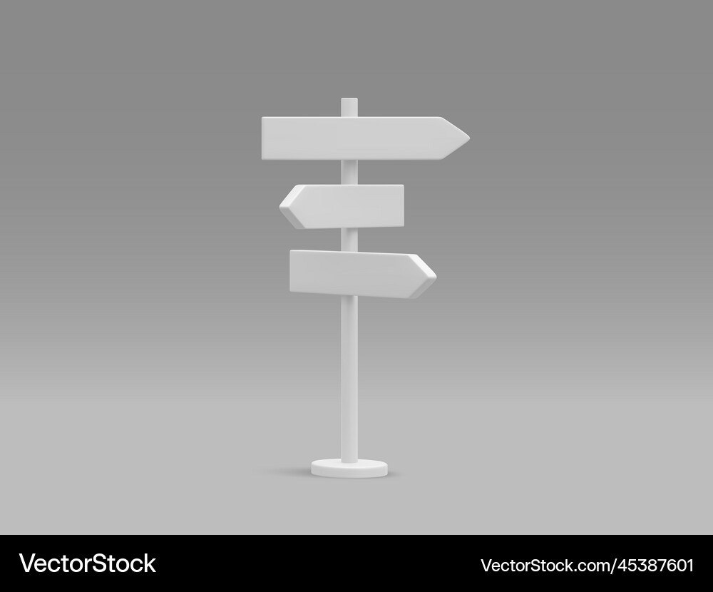 3D Street Sign with Arrow Royalty Free Vector Image