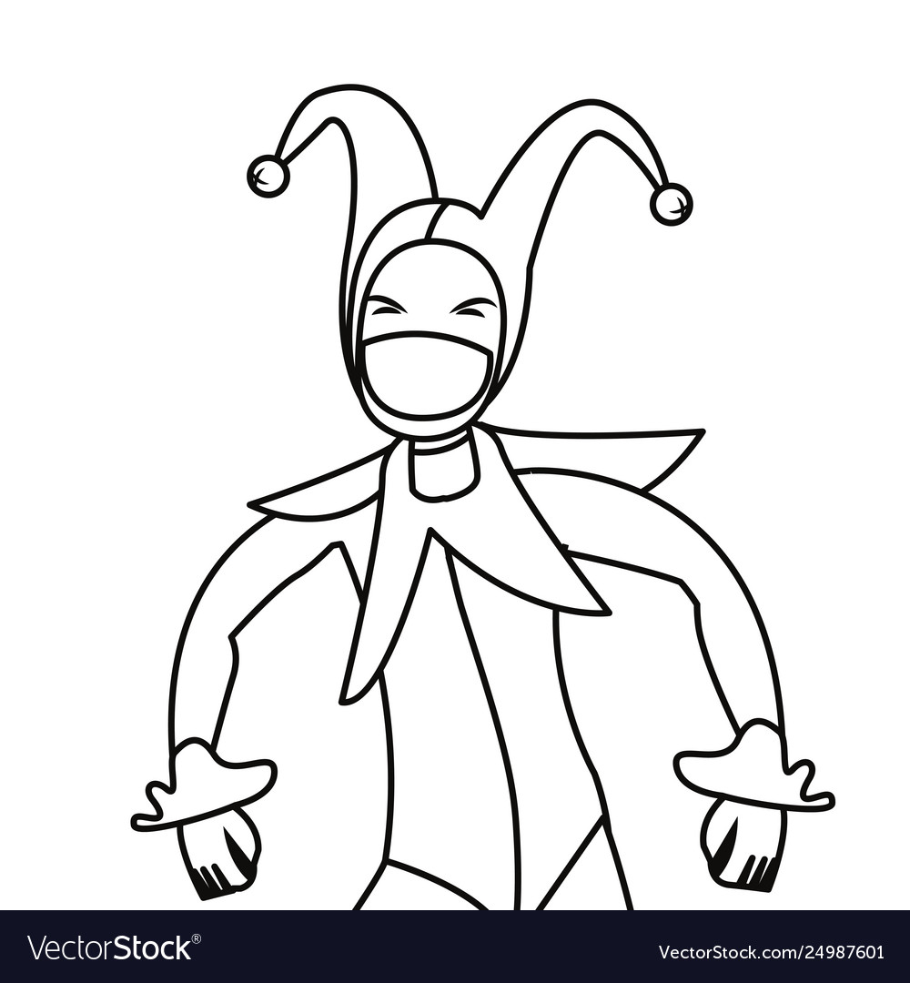 Cheerful jester comic Royalty Free Vector Image
