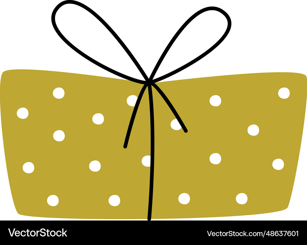 Dotted present box Royalty Free Vector Image - VectorStock