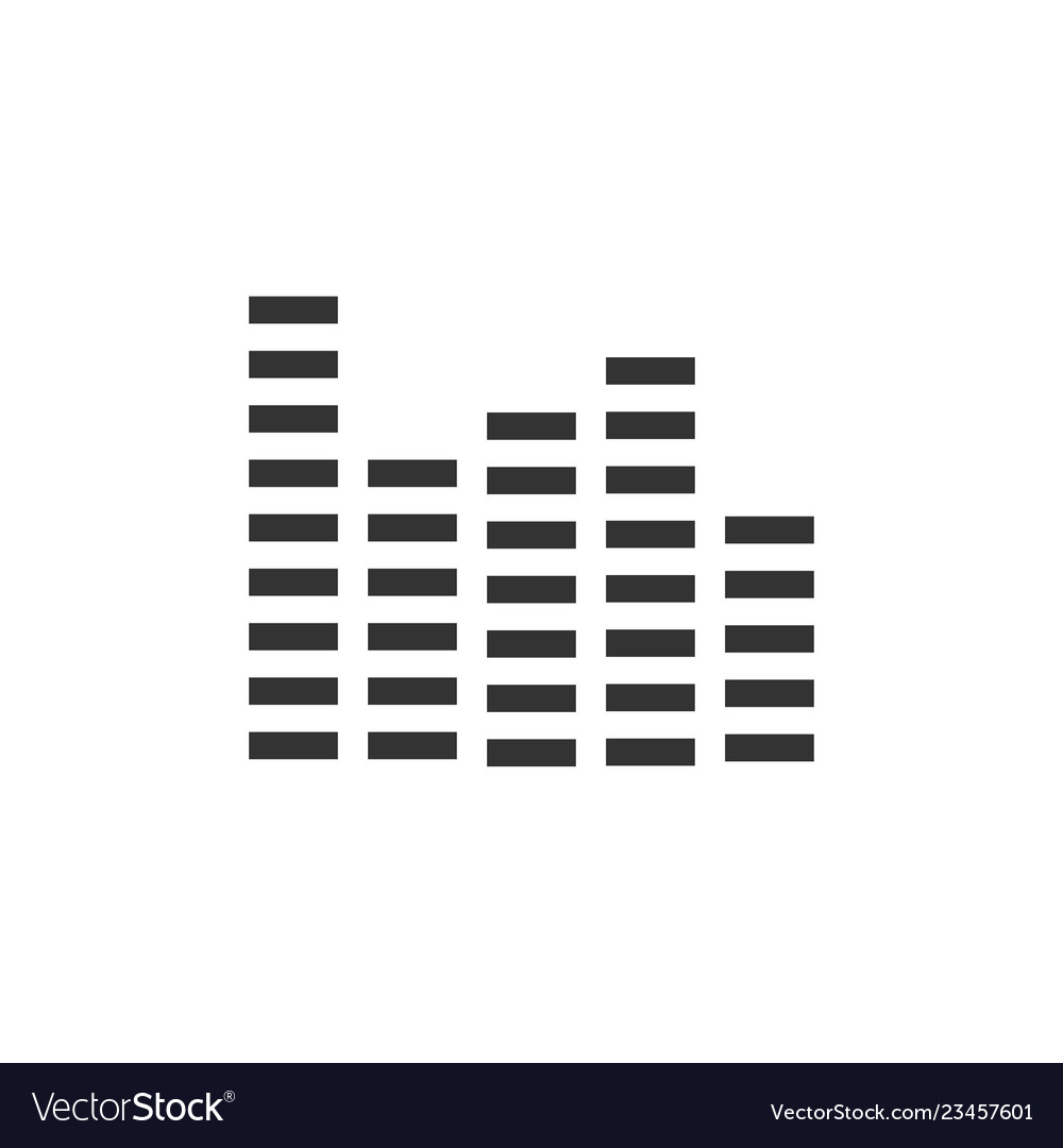 Equalizer icon flat Royalty Free Vector Image - VectorStock