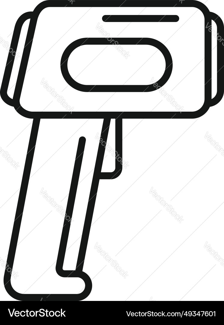 Health check gun icon outline scanner Royalty Free Vector