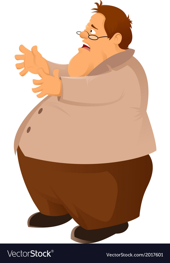 Hungry fatso Royalty Free Vector Image - VectorStock