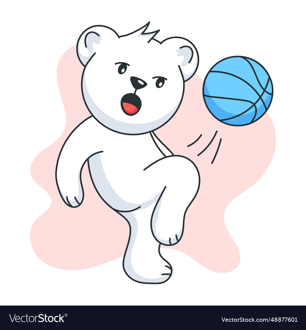 Kicking bear Royalty Free Vector Image - VectorStock