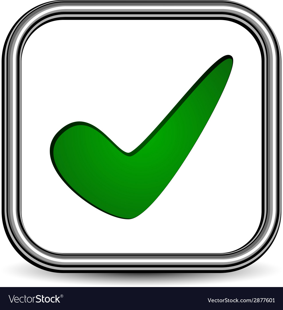 Positive checkmark Royalty Free Vector Image - VectorStock