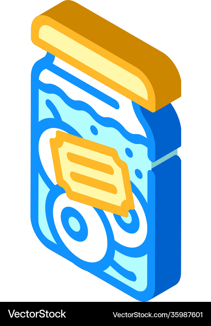 Preserved eyes isometric icon Royalty Free Vector Image