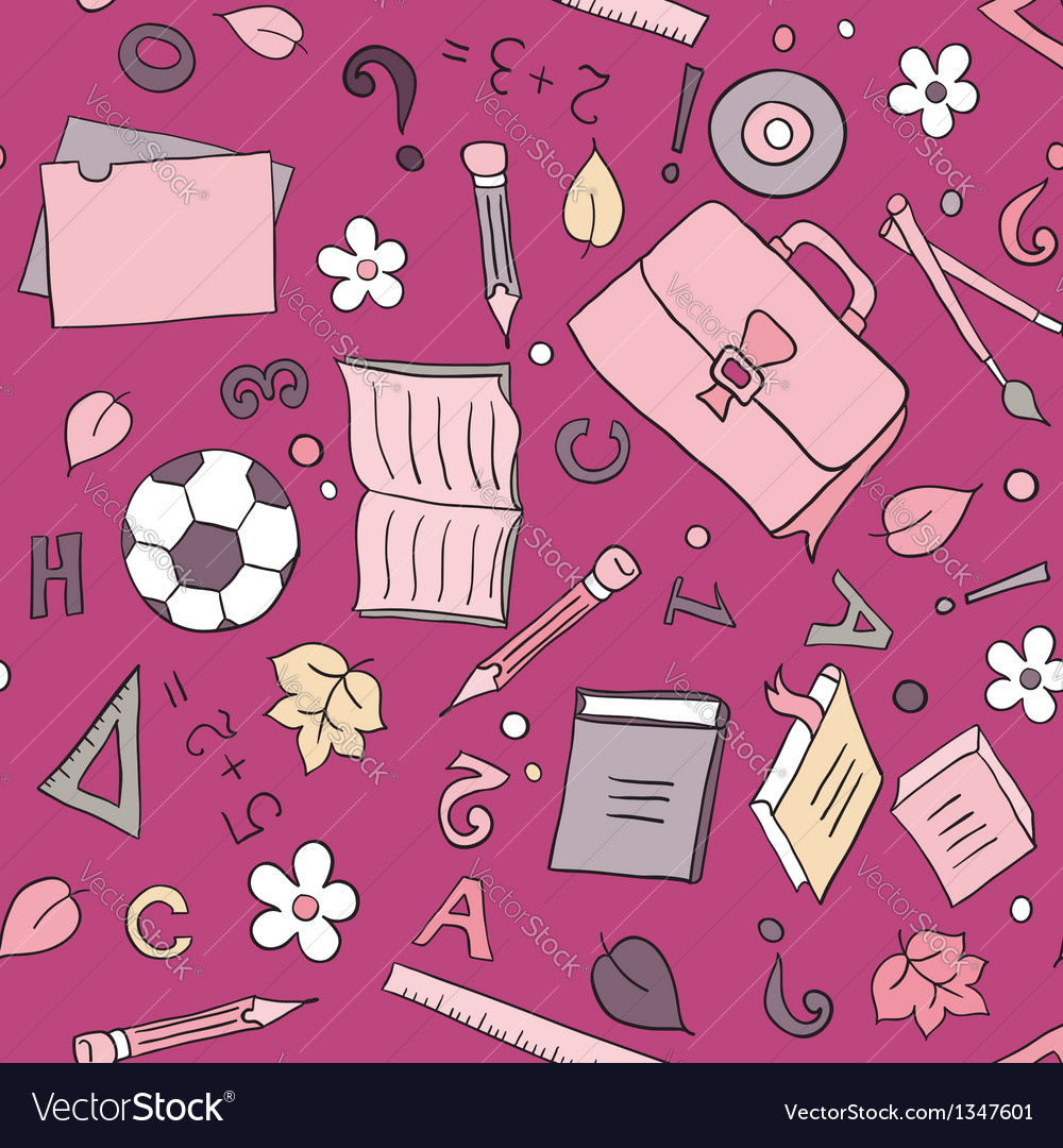 Seamless school background Royalty Free Vector Image