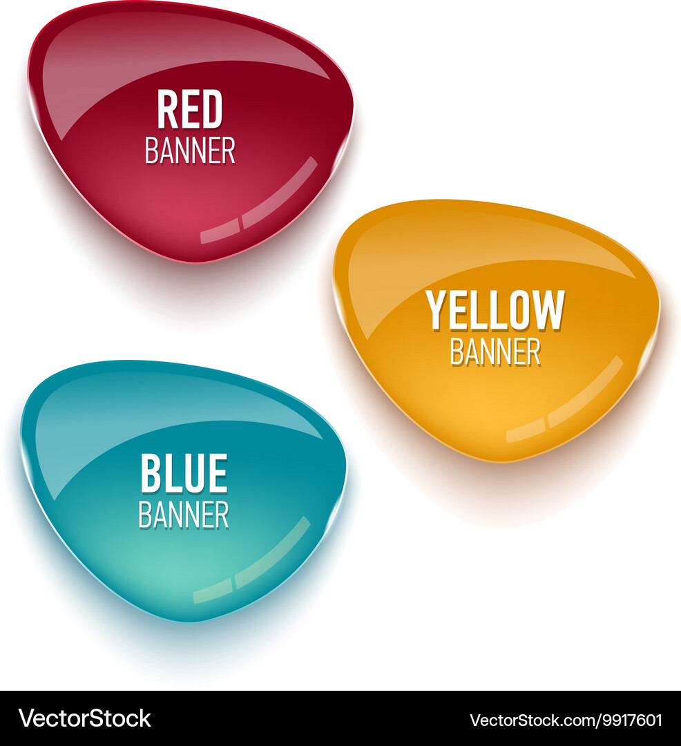 Set of glass banners for web design Royalty Free Vector