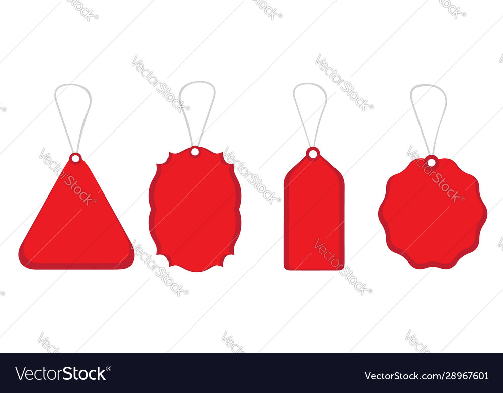 Set tags Royalty Free Vector Image - VectorStock