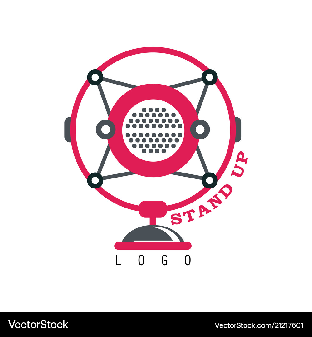 Stand up logo comedy show sign with retro Vector Image