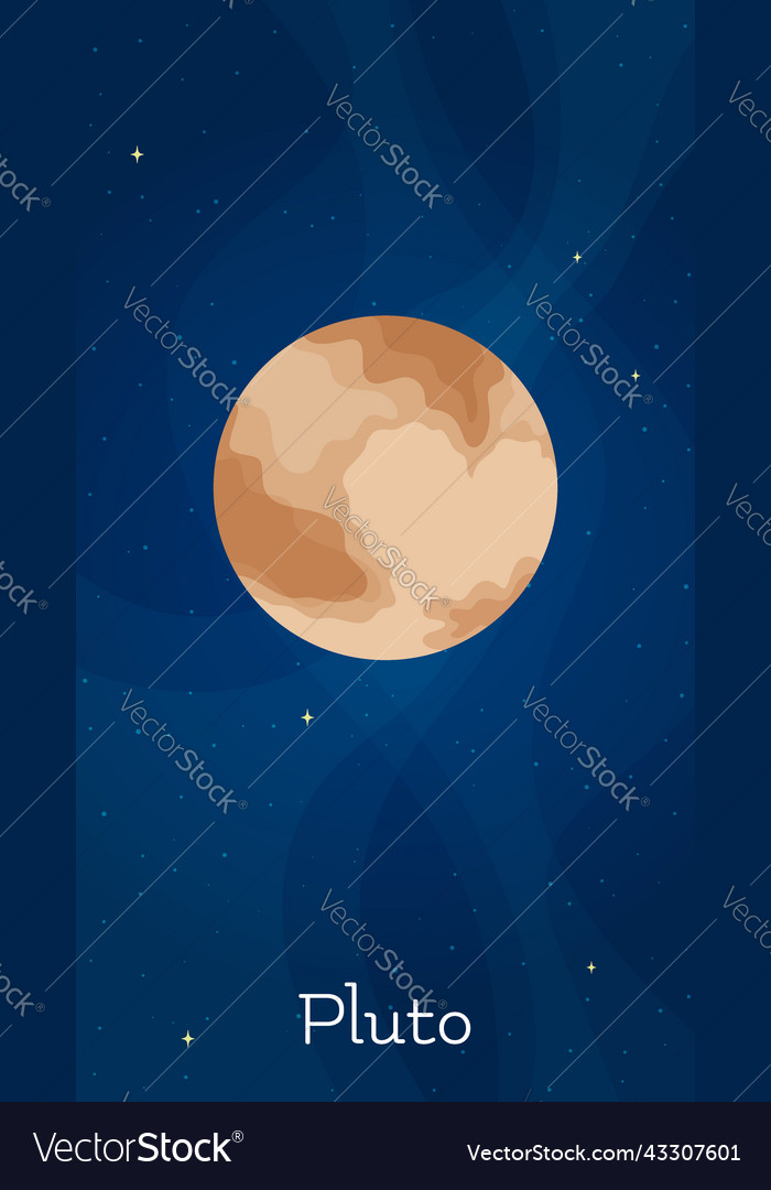Star system planet pluto Royalty Free Vector Image Star system planet pluto Royalty Free Vector Image