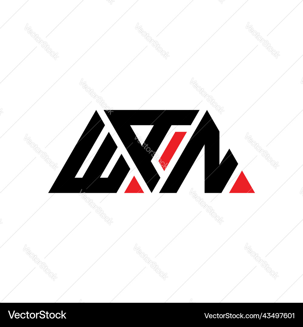 Wan triangle letter logo design – Royalty-Free Vector | VectorStock
