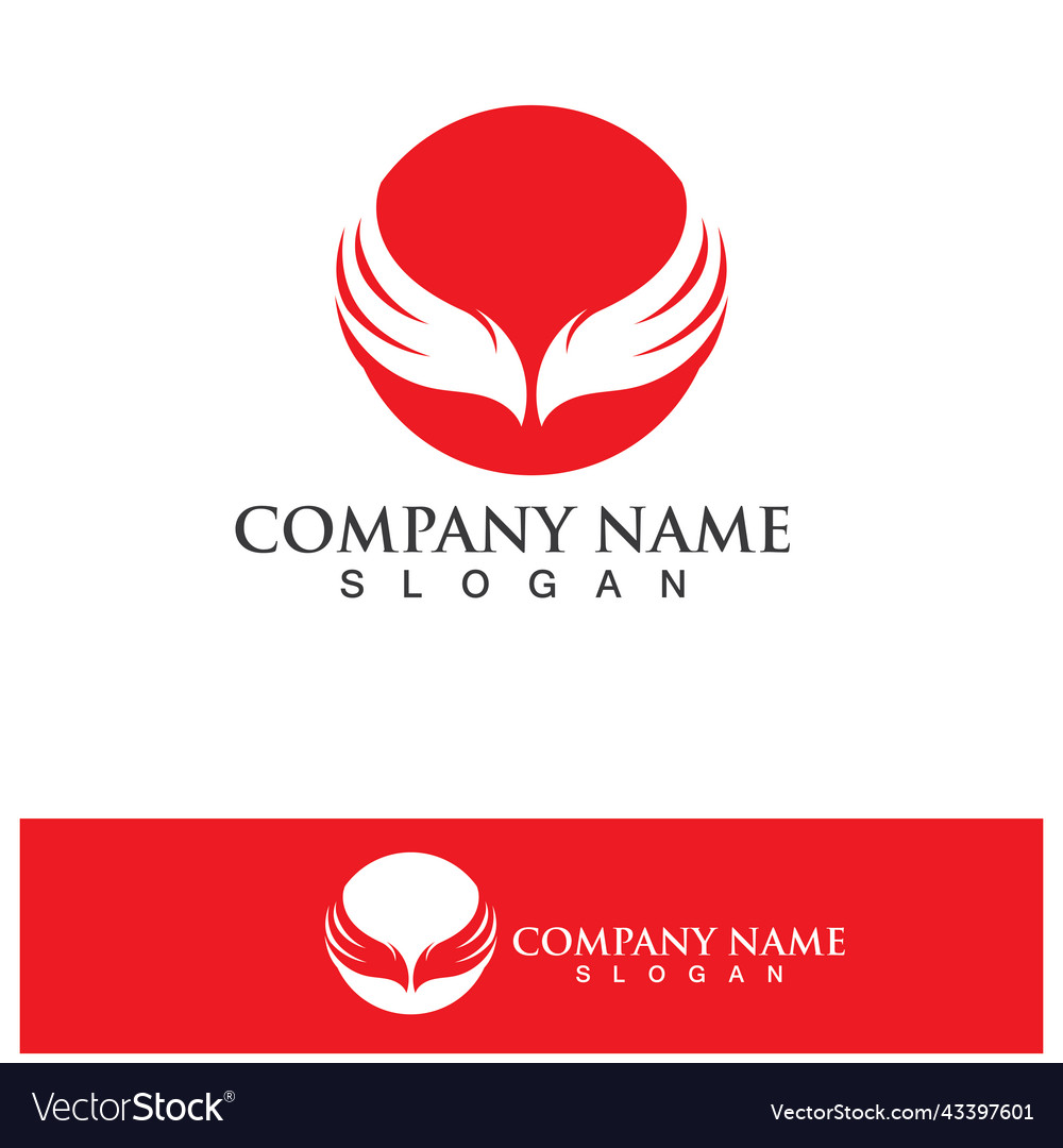 Wings logo icon symbol design template Royalty Free Vector