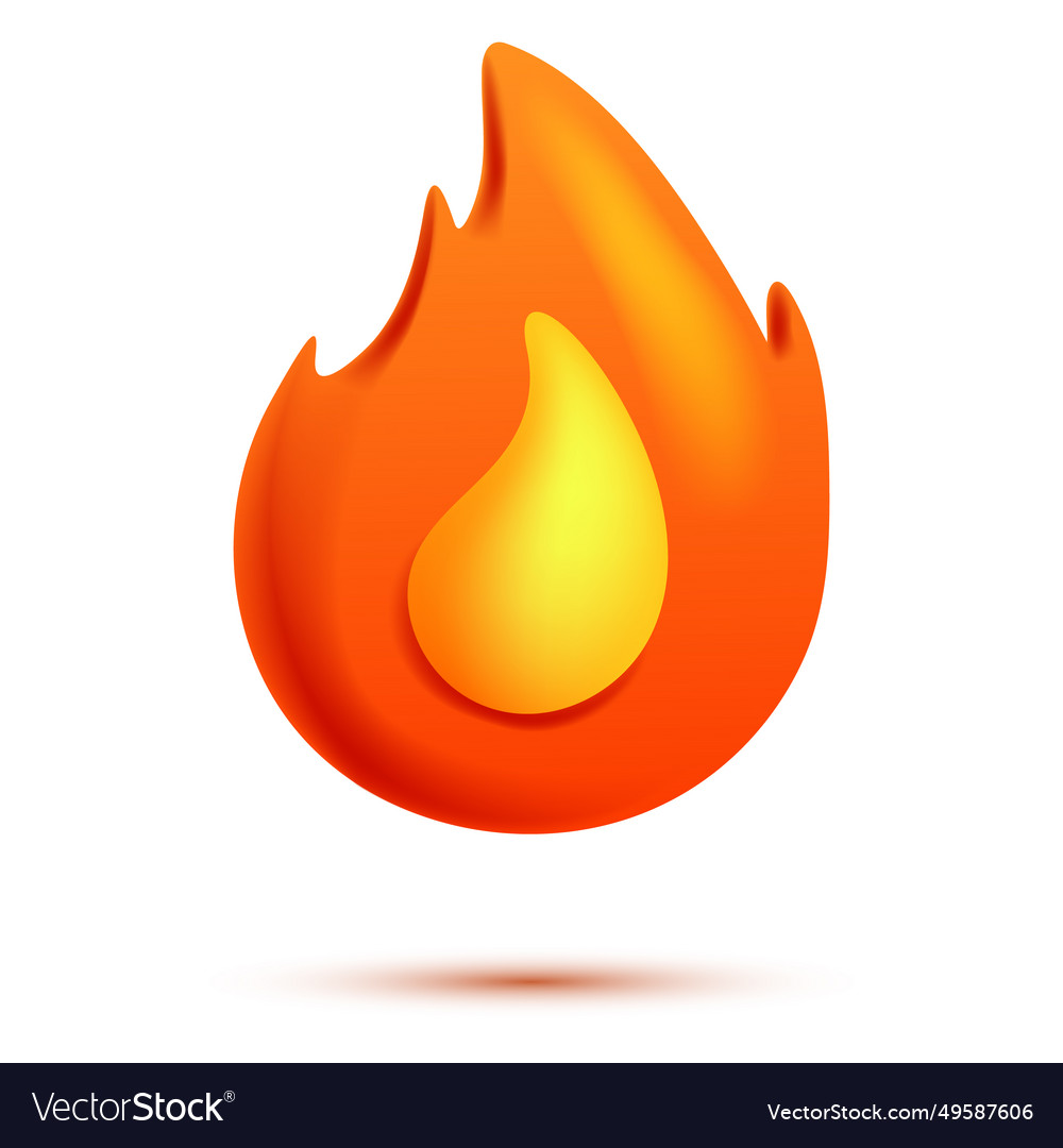 3d fire flame Royalty Free Vector Image - VectorStock