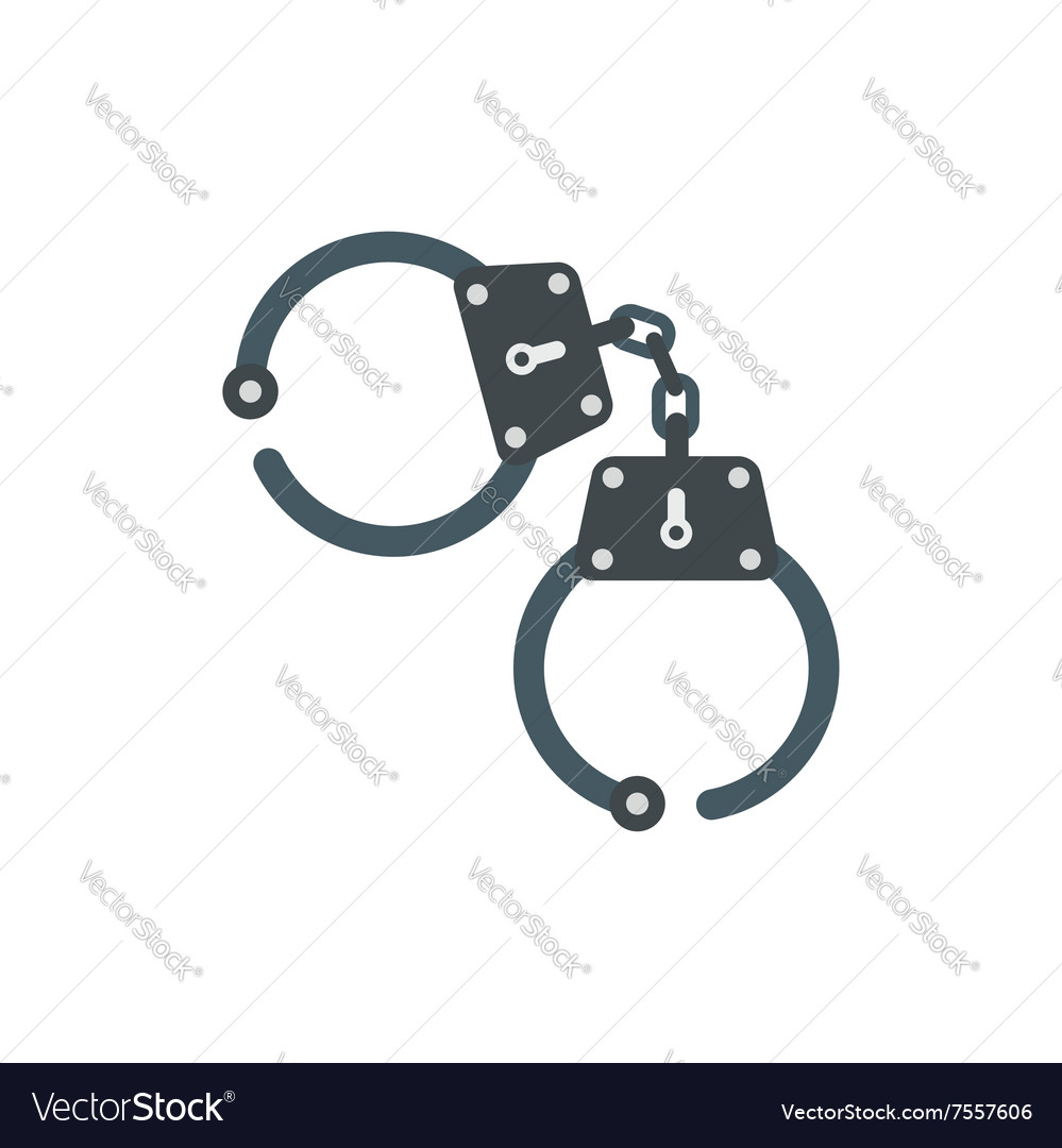 Handcuff flat icon Royalty Free Vector Image - VectorStock