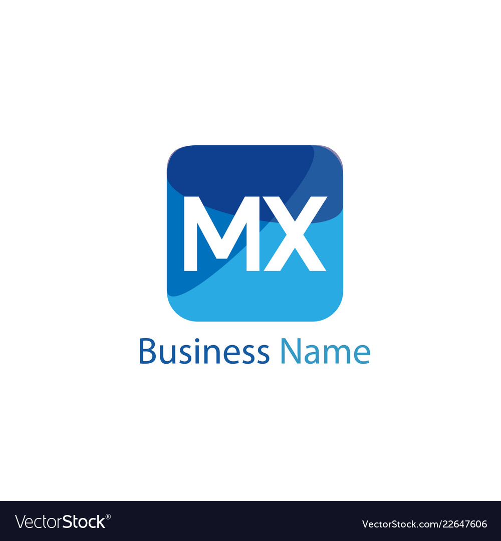Initial letter mx logo template design Royalty Free Vector
