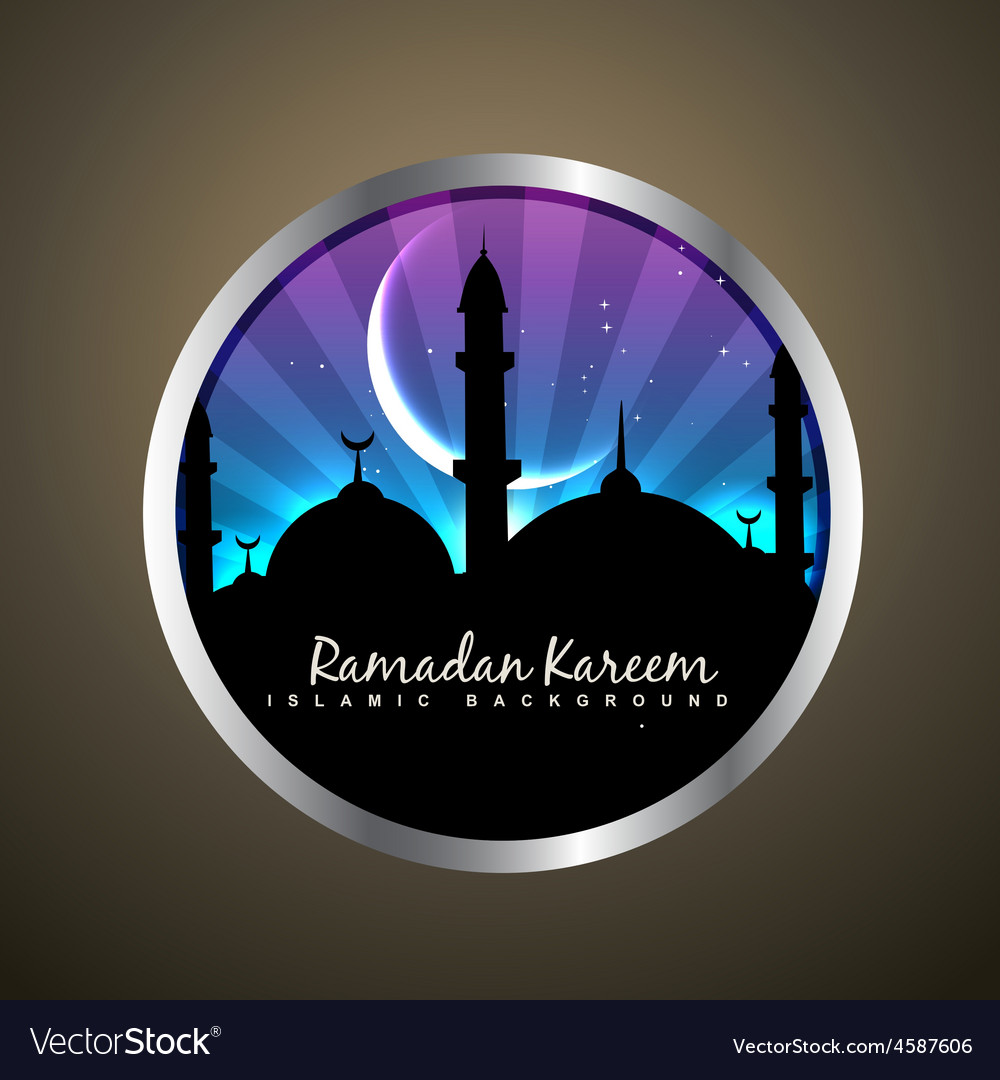 Islamic label Royalty Free Vector Image - VectorStock