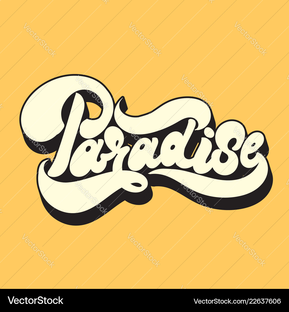 Passion handwritten lettering made in 90s style Vector Image