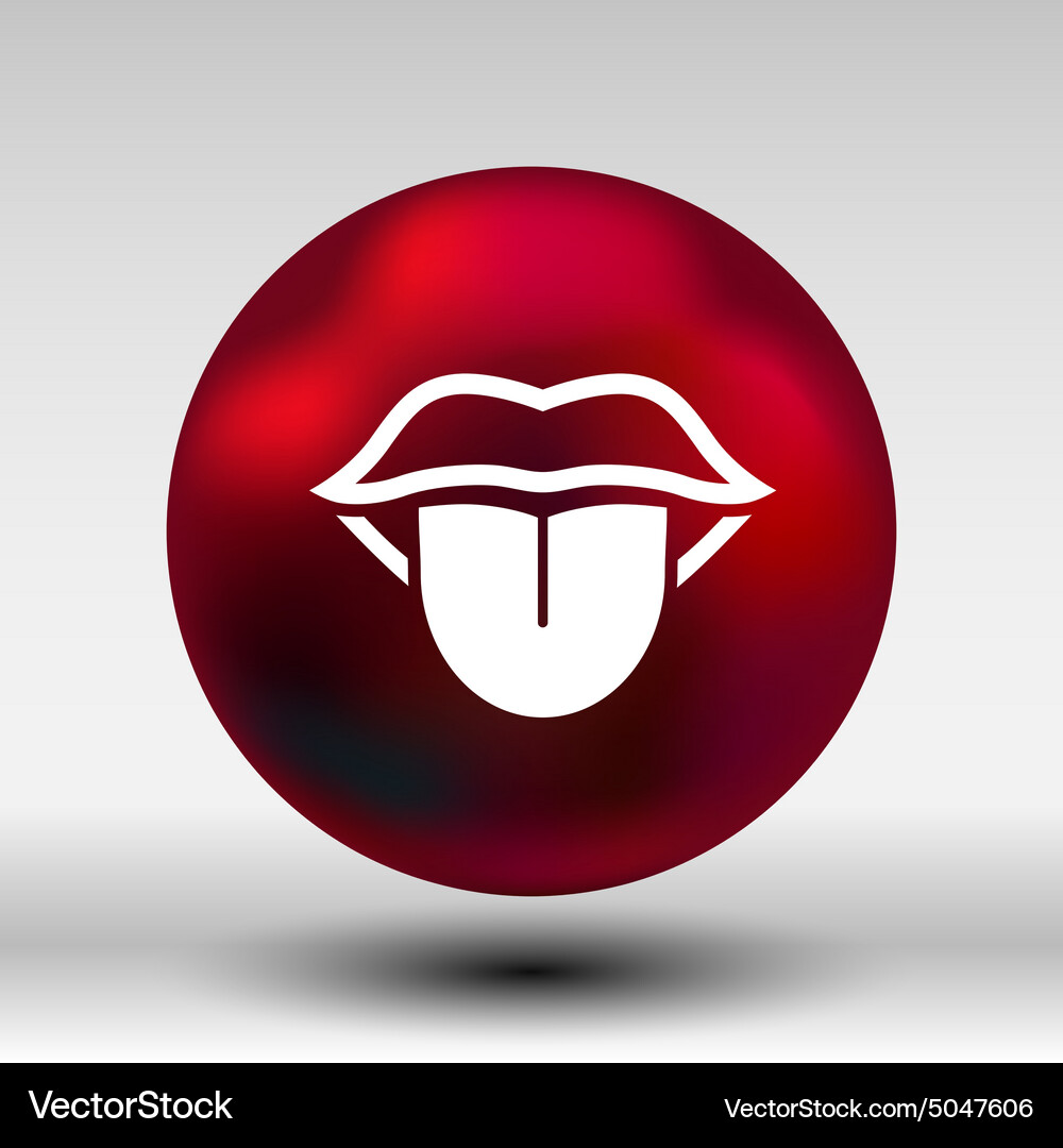 Tongue icon isolated human fun anatomical Vector Image