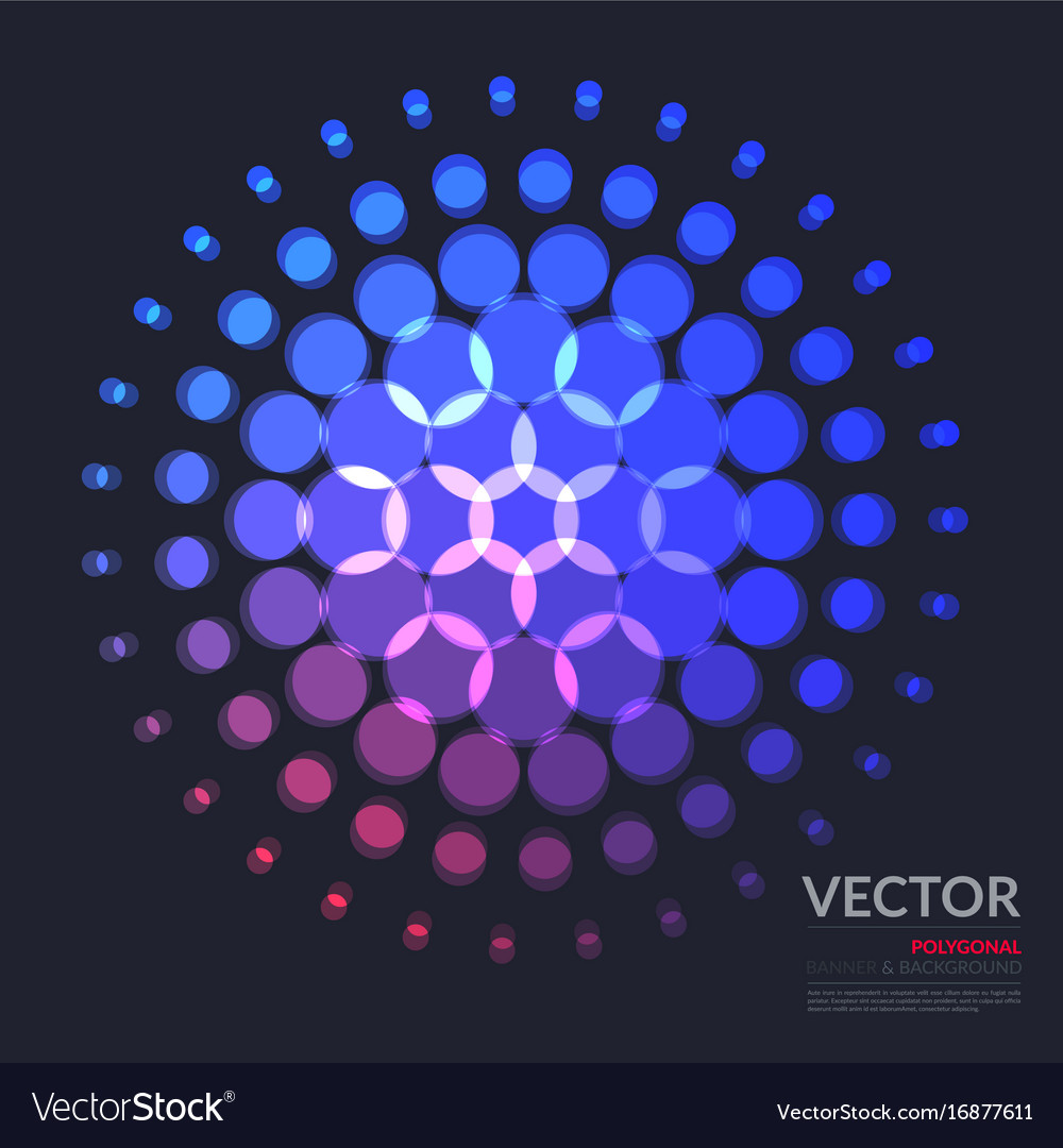 Abstract red blue design round elements Royalty Free Vector
