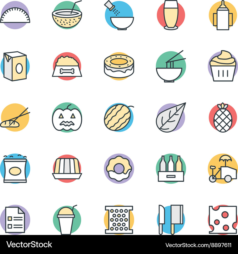 Food cool icons 12 Royalty Free Vector Image - VectorStock