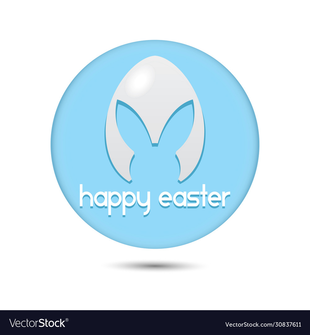 Happy easter button Royalty Free Vector Image - VectorStock