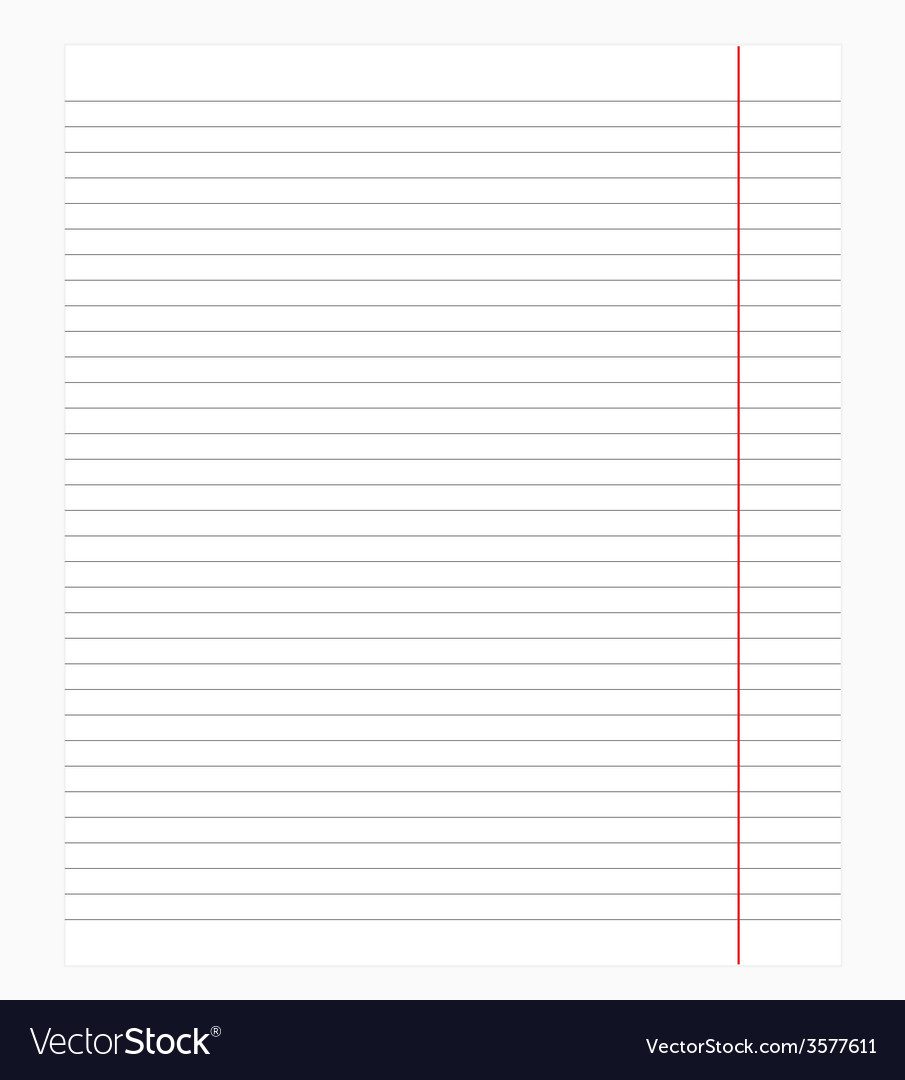 Notebook paper background Royalty Free Vector Image