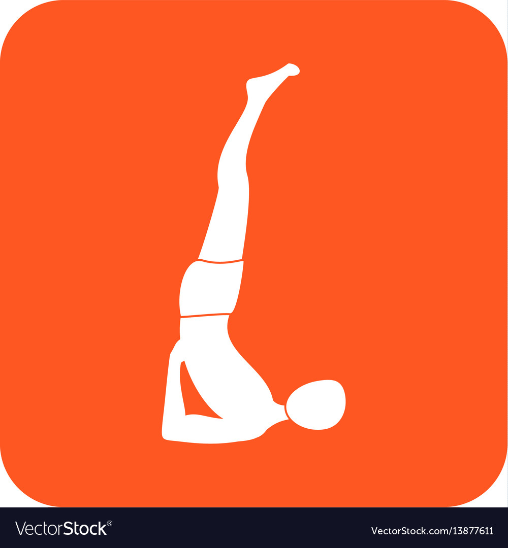 Supported shoulderstand Royalty Free Vector Image