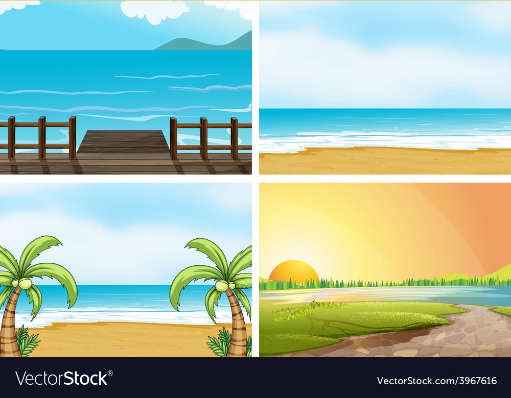 Beaches Royalty Free Vector Image - VectorStock