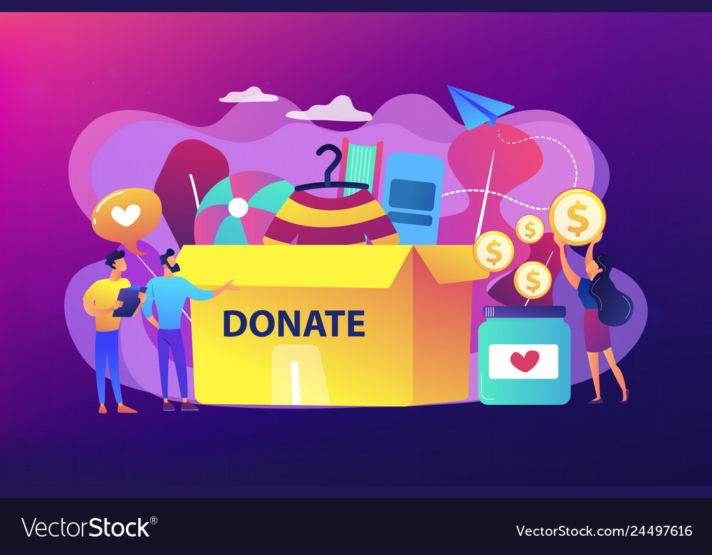 Donation concept Royalty Free Vector Image - VectorStock