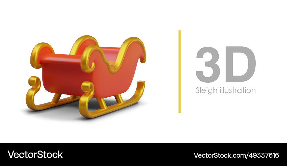 Poster with santa sleighs on white background Vector Image