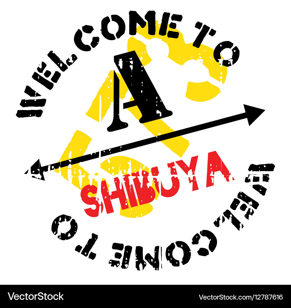Shibuya stamp rubber grunge Royalty Free Vector Image