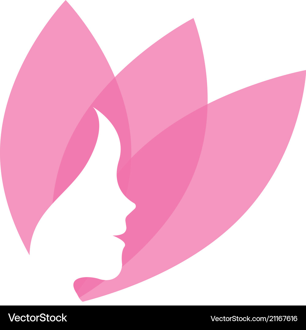Spa aesthetic girl logo template Royalty Free Vector Image
