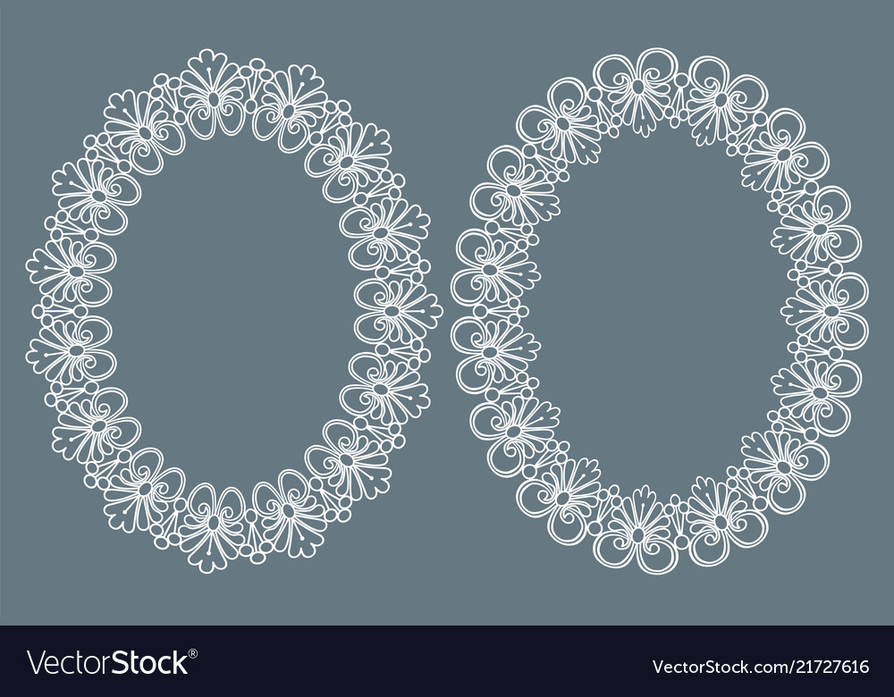 Two oval frames Royalty Free Vector Image - VectorStock