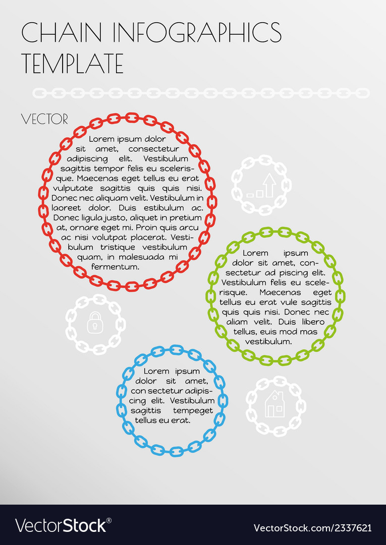 Chain infographcs Royalty Free Vector Image - VectorStock