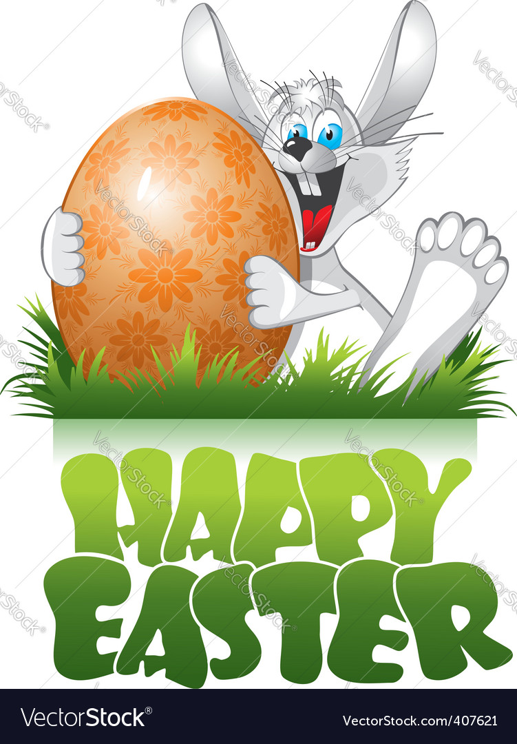 Easter rabbit Royalty Free Vector Image - VectorStock