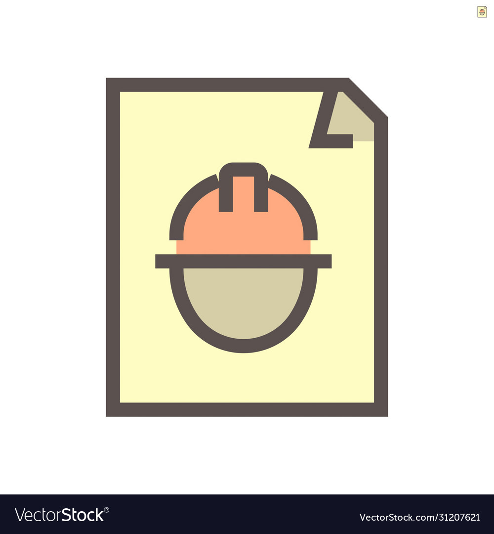 Engineer profile document icon design 48x48 Vector Image
