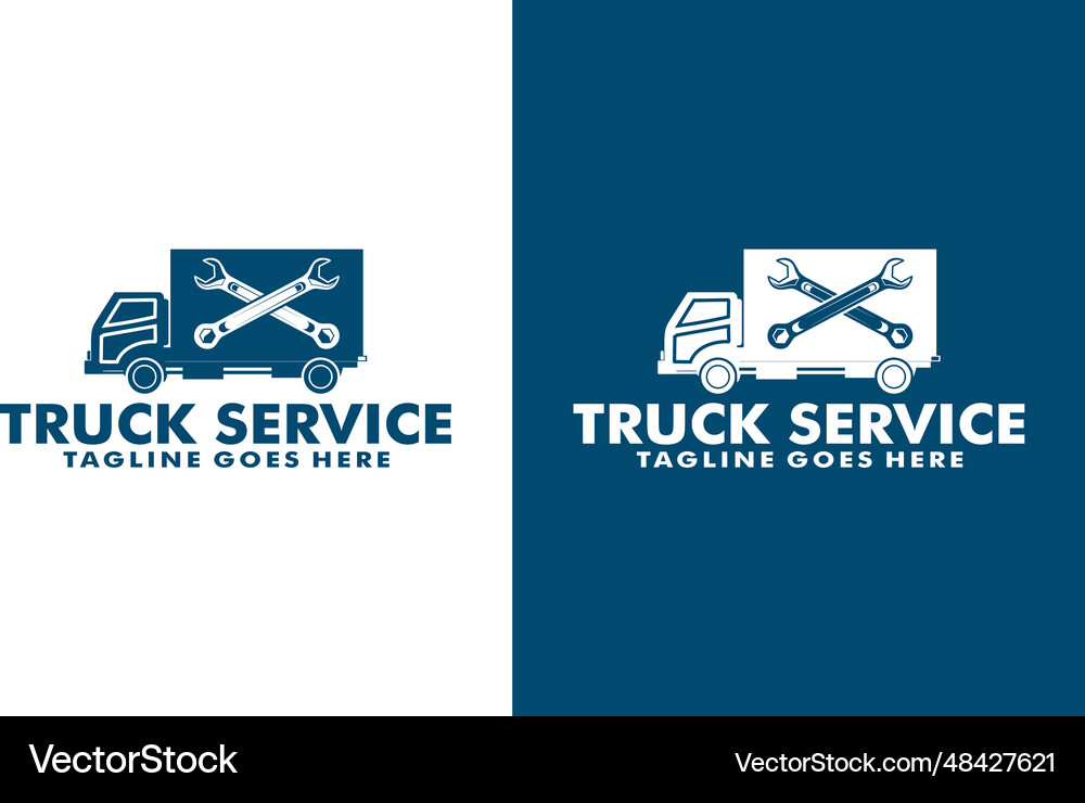 Graphic truck logo design template Royalty Free Vector Image