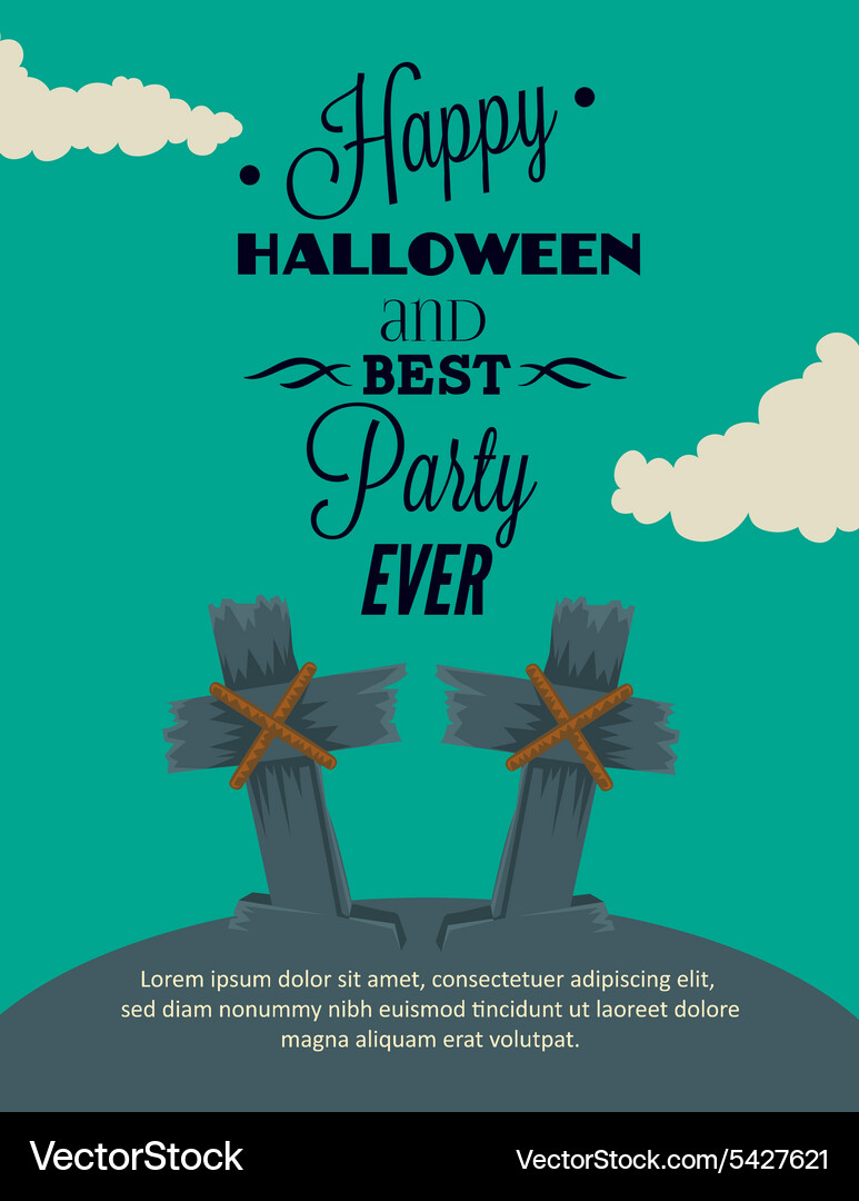 Halloween with cross Royalty Free Vector Image