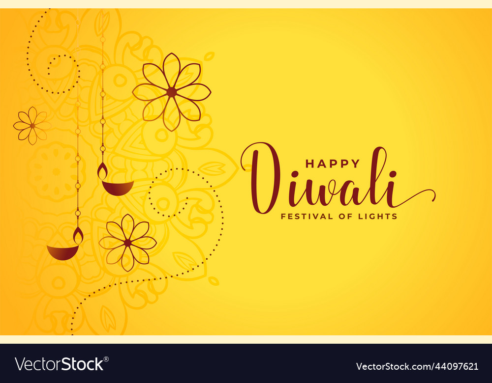Happy deepavali background with lantern Royalty Free Vector