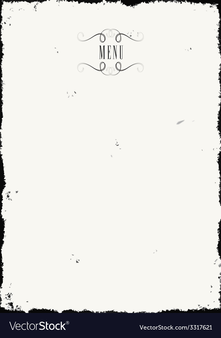 Old paper menu Royalty Free Vector Image - VectorStock