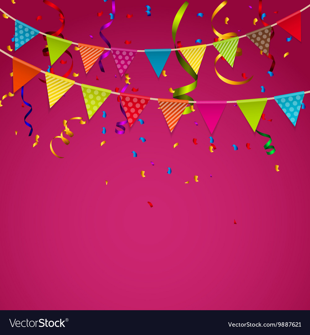 Party background with flags Royalty Free Vector Image