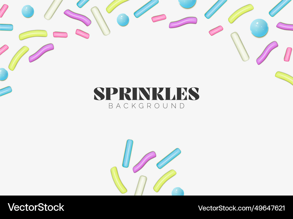 Realistic 3d sprinkles colorful design – Royalty-Free Vector | VectorStock