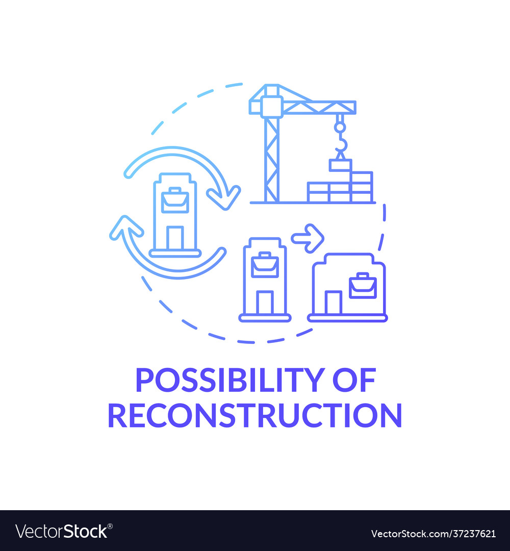 Reconstruction possibility concept icon Royalty Free Vector