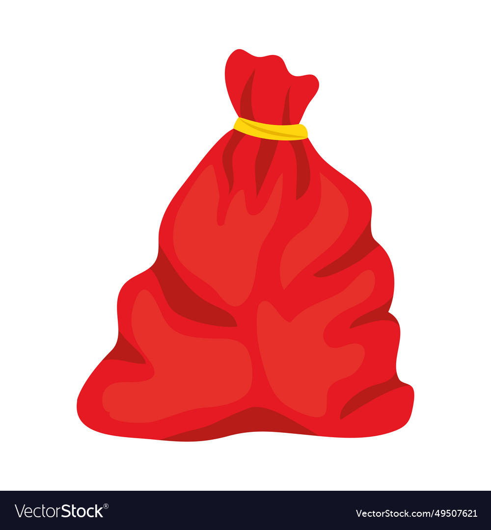 Red trash bag Royalty Free Vector Image - VectorStock