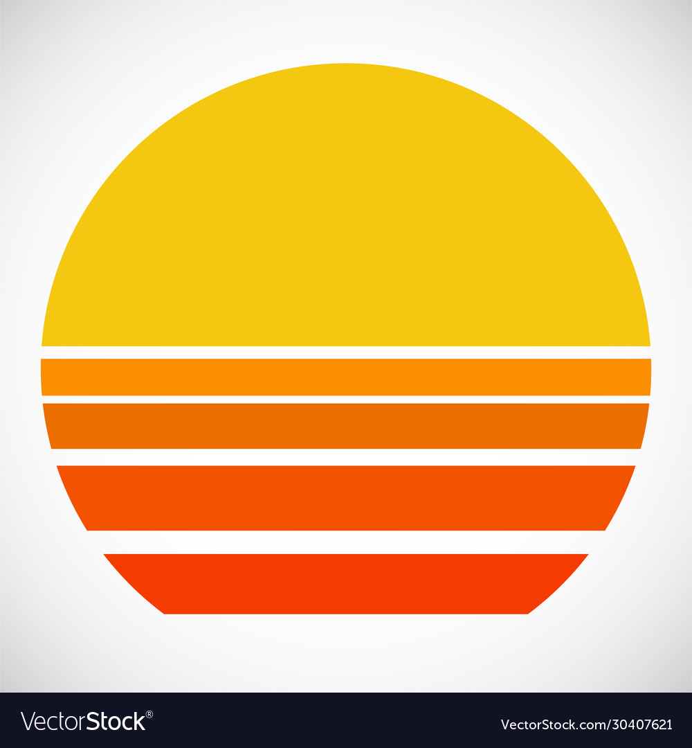 Retro Sunset Stripes Royalty Free Vector Image