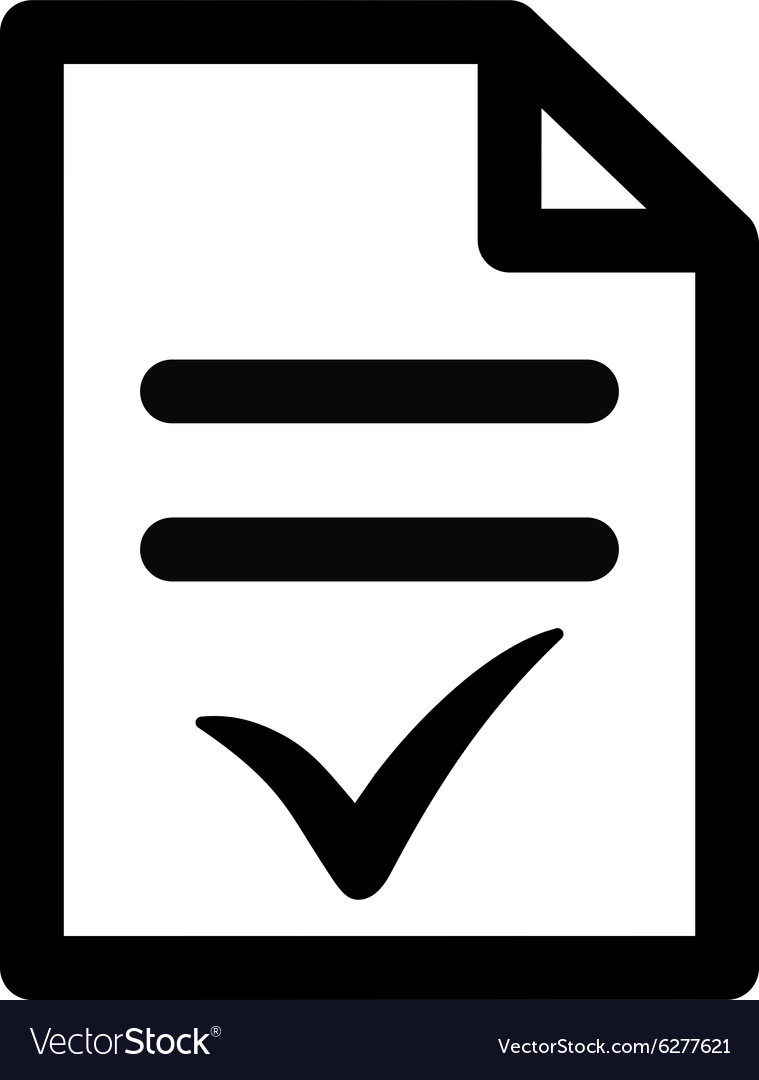 Valid document icon Royalty Free Vector Image - VectorStock