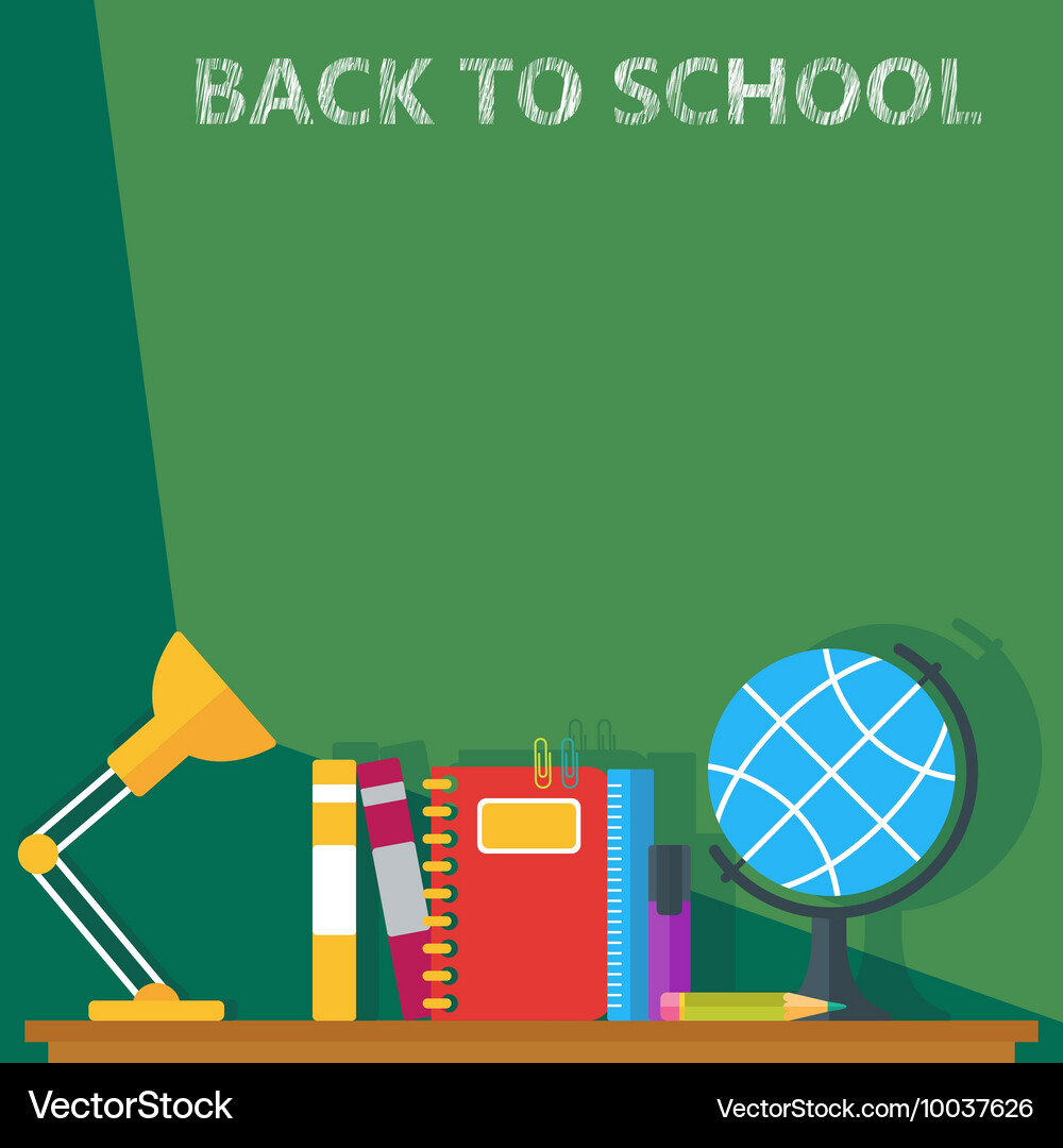 Back to school board Royalty Free Vector Image